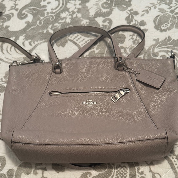 Coach | Bags | Coach Gray Leather Satchel | Poshmark